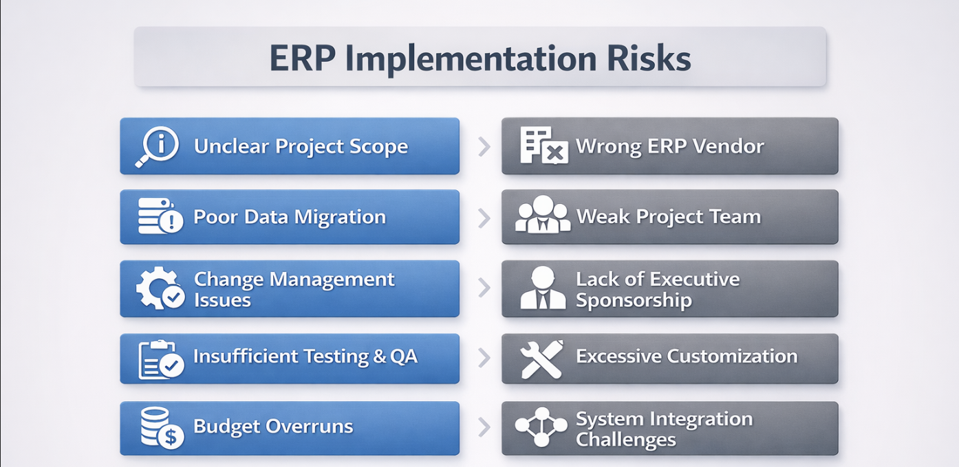 Top ERP Implementation Risks: 10 Critical Pitfalls to Avoid